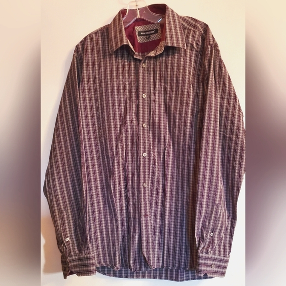 Report Collection | Shirts | Report Collection New Mens Purple And Gray ...